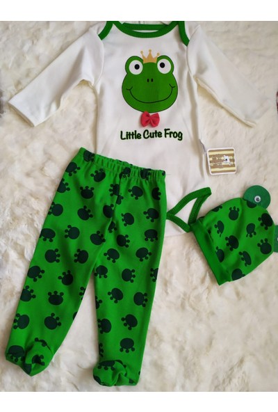 Kurbağa Desen Zıbın Seti