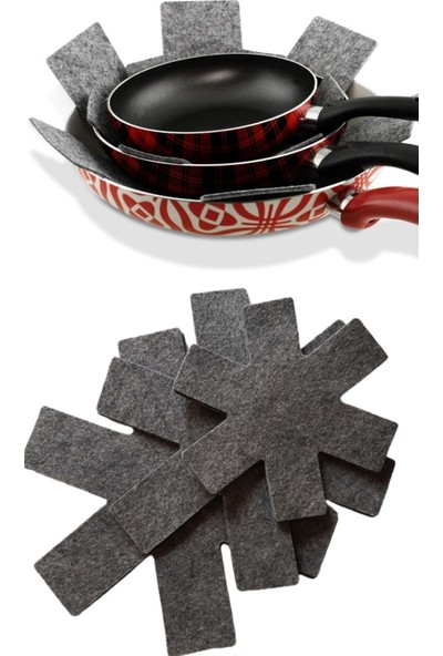 Meleni Home 3'lü Tencere Tava Koruyucu Çizdirmez Keçe Meleni Home 3'lü Tencere Tava Koruyucu Çizdirmez Keçe