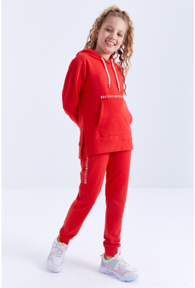 Tommy Life Nar Çiçeği - N.çiçeği Basic Kanguru Cepli Kapüşonlu Rahat Form Kız Çocuk Eşofman Takım - 75056 Tommy Life Nar Çiçeği - N.çiçeği Basic Kanguru Cepli Kapüşonlu Rahat Form Kız Çocuk Eşofman Takım - 75056