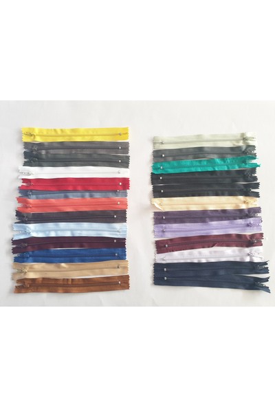 Yiğit Ticaret 18 cm Karışık Renk Fermuar 25'li Yiğit Ticaret 18 cm Karışık Renk Fermuar 25'li