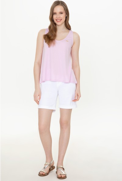 U.S. Polo Assn. Kadın Beyaz Bermuda