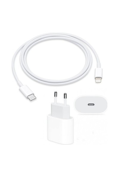 Daytona Iphone 11/11 Pro/12/12 Pro Uyumlu 20W Hızlı Şarj ve 1 Metre USB C Lightning Şarj Kablosu Set Daytona Iphone 11/11 Pro/12/12 Pro Uyumlu 20W Hızlı Şarj ve 1 Metre USB C Lightning Şarj Kablosu Set