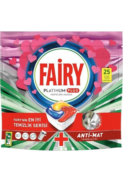Fairy Bulaşık Makinesi Tabletleri Platinium Plus Kalpli Paket 25'Li Fairy Bulaşık Makinesi Tabletleri Platinium Plus Kalpli Paket 25'Li