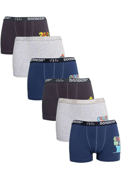 Dondeza 6 Adet Düz Baskılı Erkek Çocuk Boxer 506 Dondeza 6 Adet Düz Baskılı Erkek Çocuk Boxer 506
