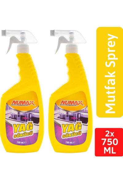 Mutfak Temizleyici Yağ ve Kir Sökücü Sprey 750 ml x 2 Mutfak Temizleyici Yağ ve Kir Sökücü Sprey 750 ml x 2