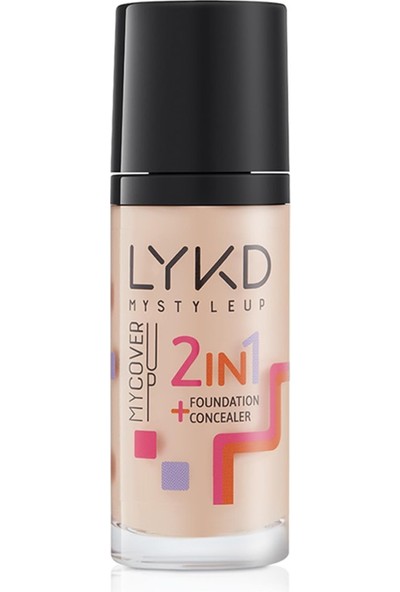EKS Ticaret Lykd 2 In 1 Fondöten 136 Warm Sand EKS Ticaret Lykd 2 In 1 Fondöten 136 Warm Sand