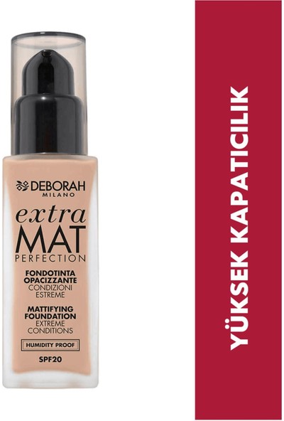 Deborah Milano Extra Mat Perfection Fondöten N. 02 Deborah Milano Extra Mat Perfection Fondöten N. 02