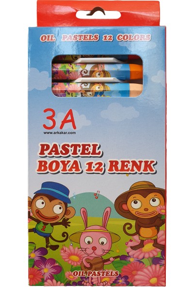 3A 12 Renk Pastel Boya 3A