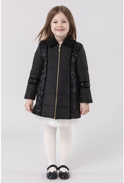 Pamina Kız Çocuk Kaban Siyah