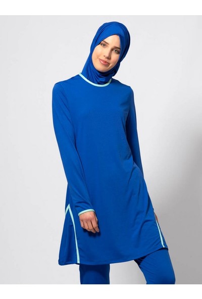 Marina Lacivert Kadın Tek Parça Tunik Tesettür Mayo 7042 Marina Lacivert Kadın Tek Parça Tunik Tesettür Mayo 7042