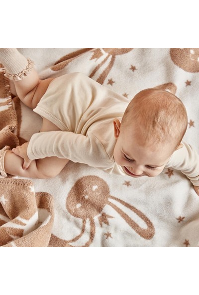 Bella Maison Rabbit Pamuklu Bebek Battaniyesi Bej (100X120 Cm) Bella Maison Rabbit Pamuklu Bebek Battaniyesi Bej (100X120 Cm)