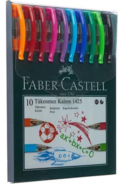 EKS Ticaret Fabercastell 1425 Tükenmez Kalem 10 Adet 0.7 mm