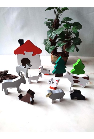 Cugu Toys Ahşap Renkli Oyuncak Çiftlik Seti, Ayakta Durabilir Ahşap Oyuncak, Renkli Hayvan Figürleri Cugu Toys Ahşap Renkli Oyuncak Çiftlik Seti, Ayakta Durabilir Ahşap Oyuncak, Renkli Hayvan Figürleri