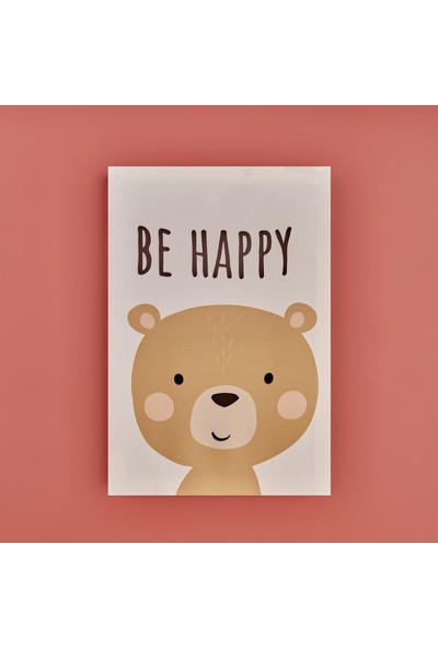 Bella Maison Be Happy Kanvas Tablo Beyaz (35X50 Cm)