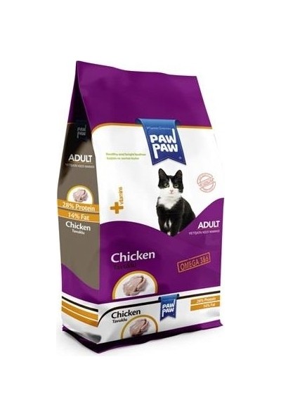 Paw Paw Yetişkin Tavuklu Kedi Maması 10 kg ( Orjinal Yeni Ambalaj - Yeni Formül ) Paw Paw Yetişkin Tavuklu Kedi Maması 10 kg ( Orjinal Yeni Ambalaj - Yeni Formül )
