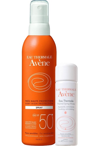 Avene Eau Thermale Spray Spf 50+ 200 ml + Termal Su 50 ml