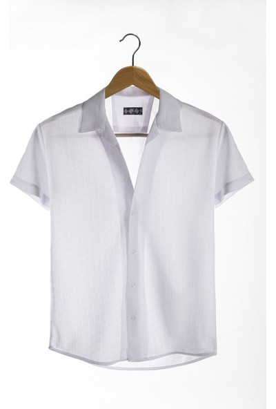 Terapi Men Erkek Beyaz Kısa Kollu Pamuklu Dik Çizgili Slimfit Apaş Yaka Gömlek 21Y-4300594-03 Terapi Men Erkek Beyaz Kısa Kollu Pamuklu Dik Çizgili Slimfit Apaş Yaka Gömlek 21Y-4300594-03
