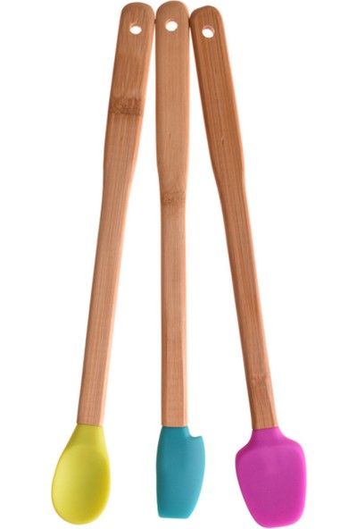 OMS 9123 Zolly Üçlü Uzun Bambu Spatula Seti OMS 9123 Zolly Üçlü Uzun Bambu Spatula Seti