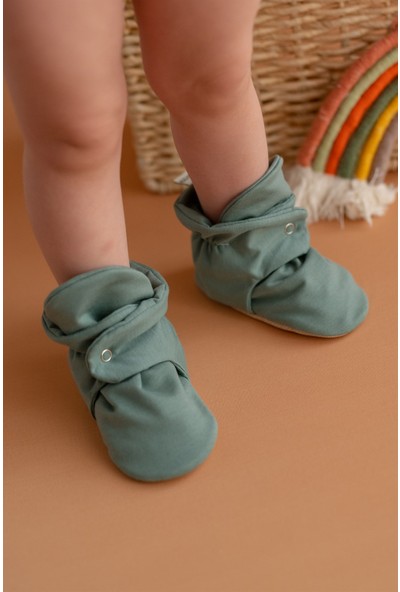 First Step Organik Pamuk Kaydırmaz Taban Çıtçıtlı Yeşil Panduf First Step Organik Pamuk Kaydırmaz Taban Çıtçıtlı Yeşil Panduf