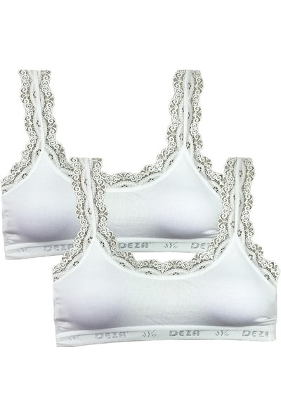 Royaleks 2 Adet Dantel Nakış Işlemeli Pedli Bambu Kadın Büstiyer Beyaz Royaleks 2 Adet Dantel Nakış Işlemeli Pedli Bambu Kadın Büstiyer Beyaz