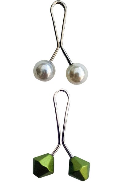 Royaleks 2 Adet Tesettür Eşarp ve Şal Klipsi Set 9