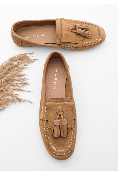 Marjin Kadın Püsküllü Loafer Günlük Ayakkabı Vingo