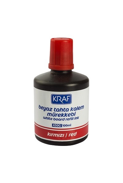 Kraf Beyaz Tahta Kalem Mürekkebi 100ML Kırmızı 450G 6 Adet Kraf Beyaz Tahta Kalem Mürekkebi 100ML Kırmızı 450G 6 Adet