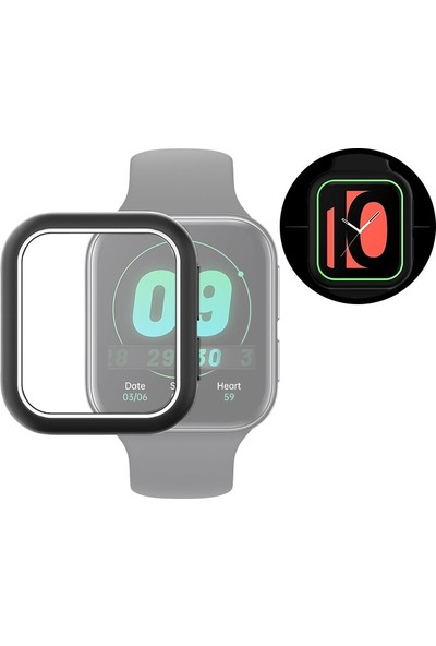 Oppo Izle Için 41MM Akıllı Izle Tpu Koruyucu Kılıf, Renk: Siyah + Beyaz Aydınlık Yeşil (Yurt Dışından)