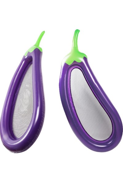 Zsykd 265x105cm Patlıcan Şeklinde Şişme Deniz Yatağı - Mor (Yurt Dışından)