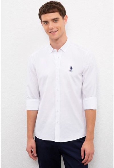 U.S. Polo Assn. Erkek Beyaz Gömlek Uzunkol Basic 50254188-VR013 U.S. Polo Assn. Erkek Beyaz Gömlek Uzunkol Basic 50254188-VR013
