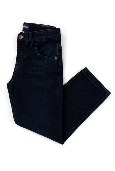 Erkek Çocuk Koyu Mavi Denim Pantolon