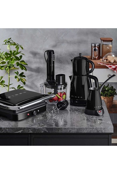 Sinbo Pro 4lü Mega Elektro Mutfak Çeyiz Seti Mat Siyah