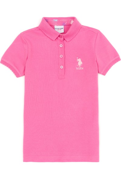 U.S. Polo Assn. Kız Çocuk Pembe T-Shirt