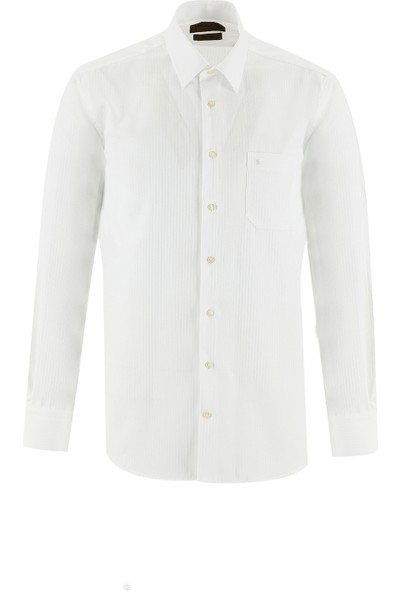 Kiğılı Uzun Kol Regular Fit Desenli Gömlek