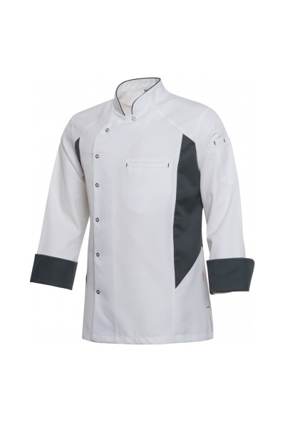Aşçı Ceket Siyah Beyaz Kontrast Detaylı Aşçı Ceket Siyah Beyaz Kontrast Detaylı