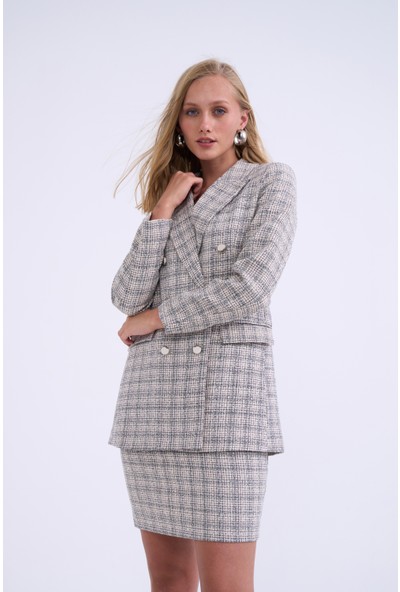 Sateen Dokulu Kaşe Etek - Haki