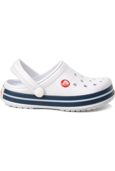 Pierre Cardin PC-6776 Beyaz Önü Kapalı Sabo Çocuk Terlik
