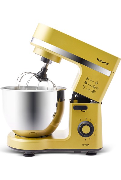 Homend Profashion 3078H Gold Stand Mikser Mutfak Şefi 1500W 5 Lt Homend Profashion 3078H Gold Stand Mikser Mutfak Şefi 1500W 5 Lt