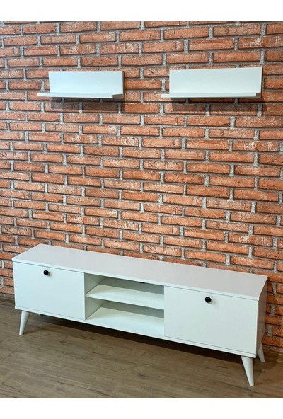 Ipek Mobilya Lanza Tv Sehpası 2 Raflı ( Beyaz ) Ipek Mobilya Lanza Tv Sehpası 2 Raflı ( Beyaz )