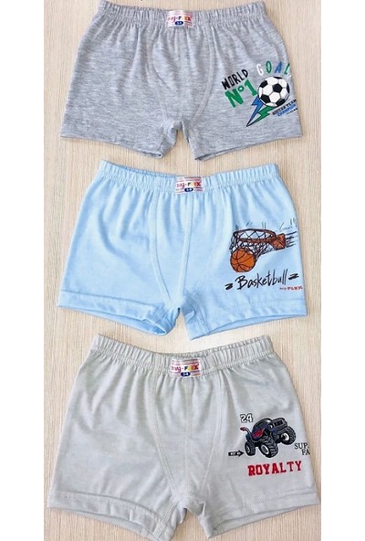 Hülya Butik 3 Adet Erkek Çocuk Baskılı Kilot