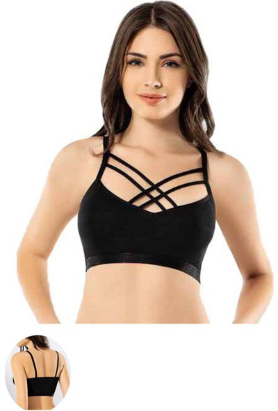 Royaleks Kota 3 Adet Siyah Çapraz Ipli Büstiyer Royaleks Kota 3 Adet Siyah Çapraz Ipli Büstiyer