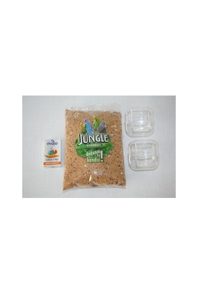 Jungle Kuş Yemi, Gaga Taşı ve Yem Kabı