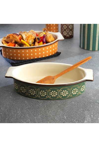 Schafer Epoch 1 Parça Yeşil Oval Fırın Kabı Schafer Epoch 1 Parça Yeşil Oval Fırın Kabı