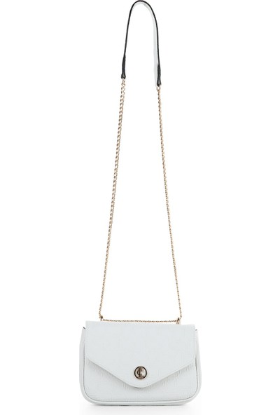 Ççs London 10098 Beyaz Kadın Çapraz Çanta