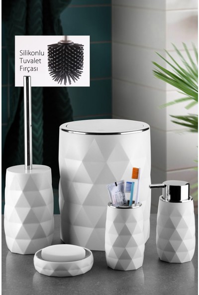 Queen's Kitchen Akrilik Lüx Kırılmaz 5 Parça Banyo Seti Queen's Kitchen Akrilik Lüx Kırılmaz 5 Parça Banyo Seti