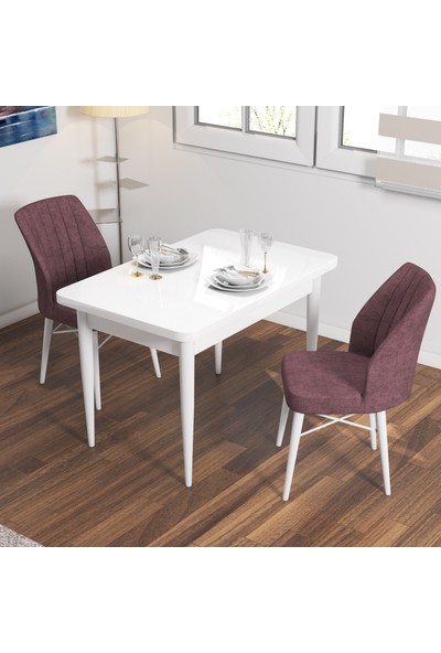 Rovena Lera Beyaz Sabit Mdf Yemek Masası Mutfak Masası Takımı 2 Sandalye Rovena Lera Beyaz Sabit Mdf Yemek Masası Mutfak Masası Takımı 2 Sandalye