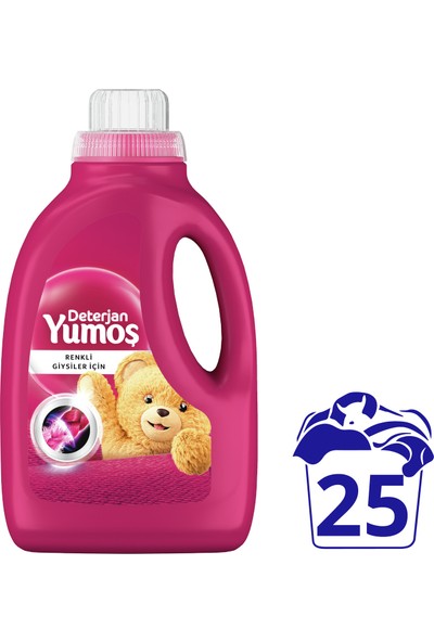 Yumoş Sıvı Deterjan Renkli Giysiler 25 Yıkama 1,5 lt Yumoş Sıvı Deterjan Renkli Giysiler 25 Yıkama 1,5 lt