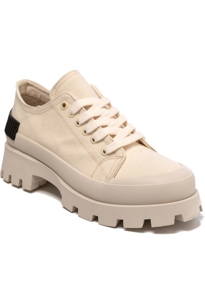 Kadın Spor Ayakkabı RD-4387 John May Keten Bej
