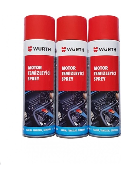 Würth Hızlı Motor Temizleme Spreyi 500 ml 3'lü Set