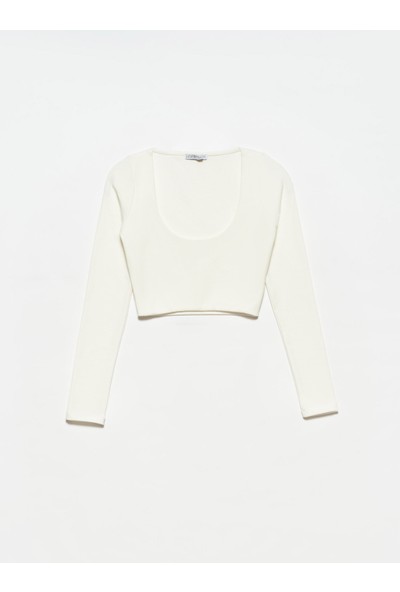 30111 Uzun Kollu Top-Ekru